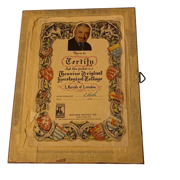 L Kersh | Art | Vintage L Kersh Of London Signed Horological Collage ...